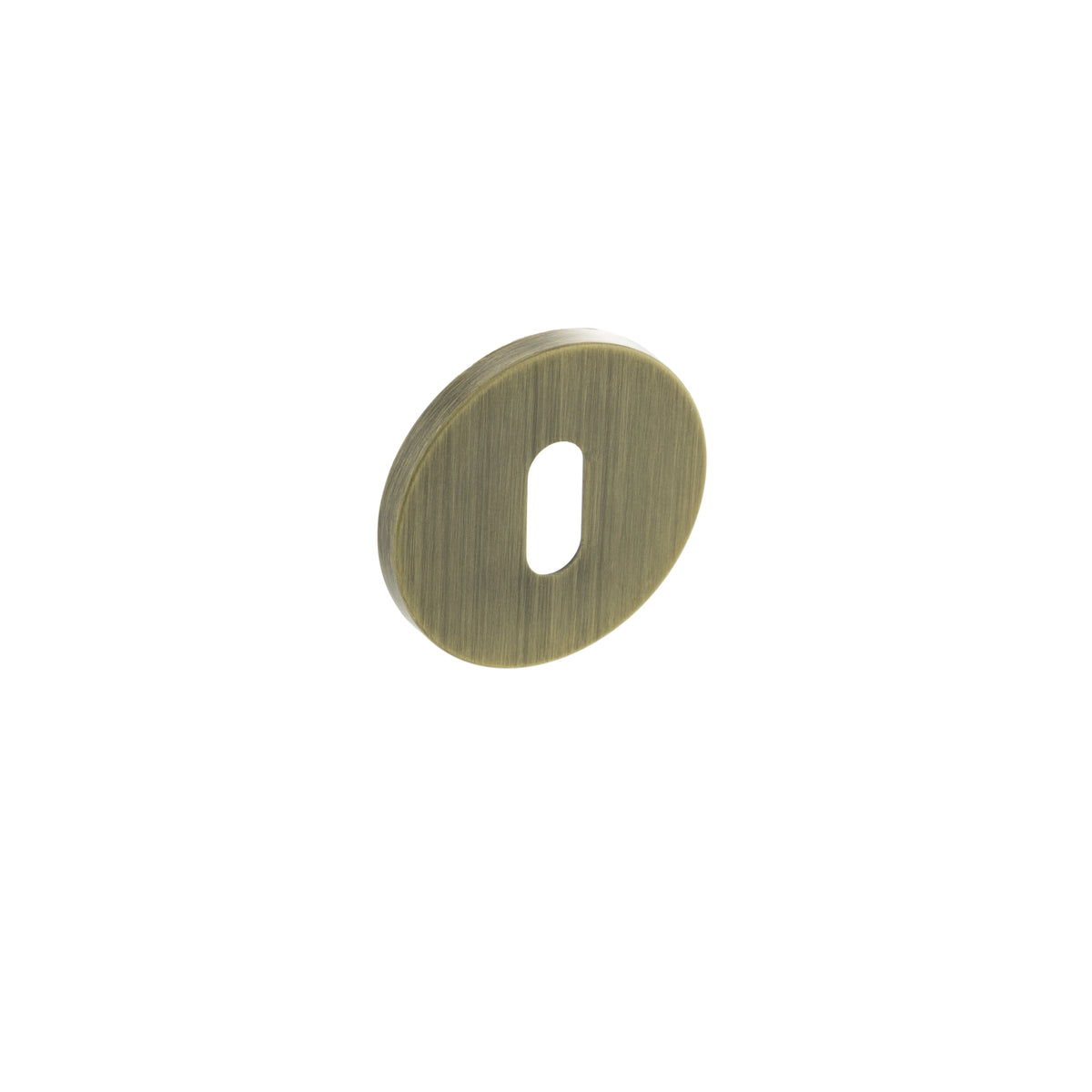 Millhouse Brass Key Escutcheons on 5mm Slimline Round Rose - Yester Br ...