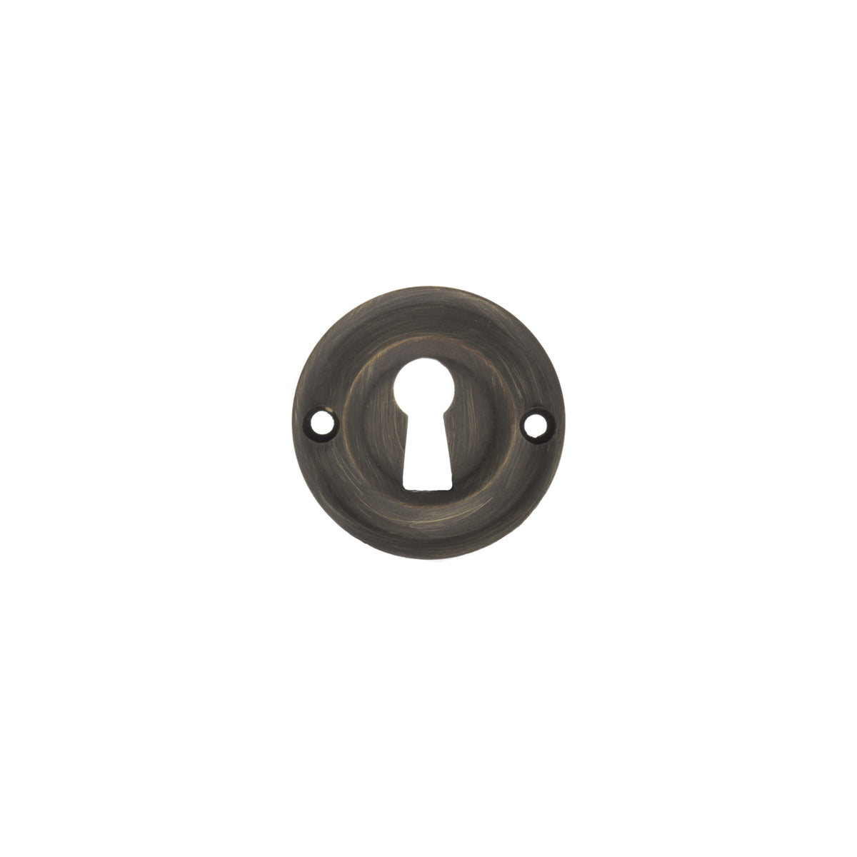 Old English Solid Brass Open Key Hole Escutcheons - Urban Bronze - Pai ...
